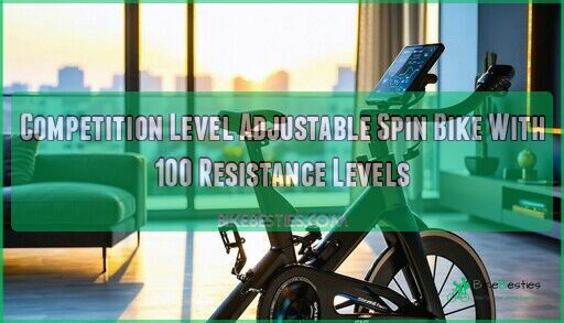 Competition Level Adjustable Spin Bike With 100 Resistance Levels
